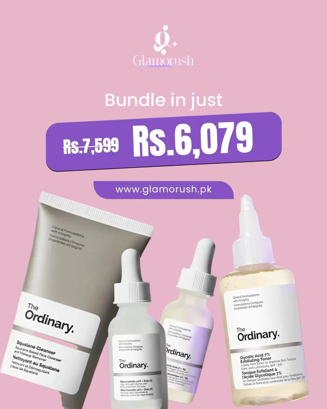 The Ordinary Skincare Bundle – Cleanser, Toner & Serums Price in ...